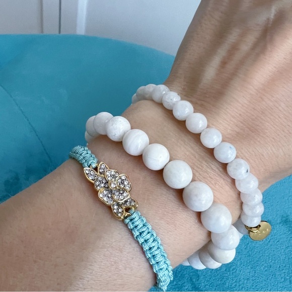 Juicy Couture | Jewelry | Juicy Couture Pave Flower Friendship Bracelet ...